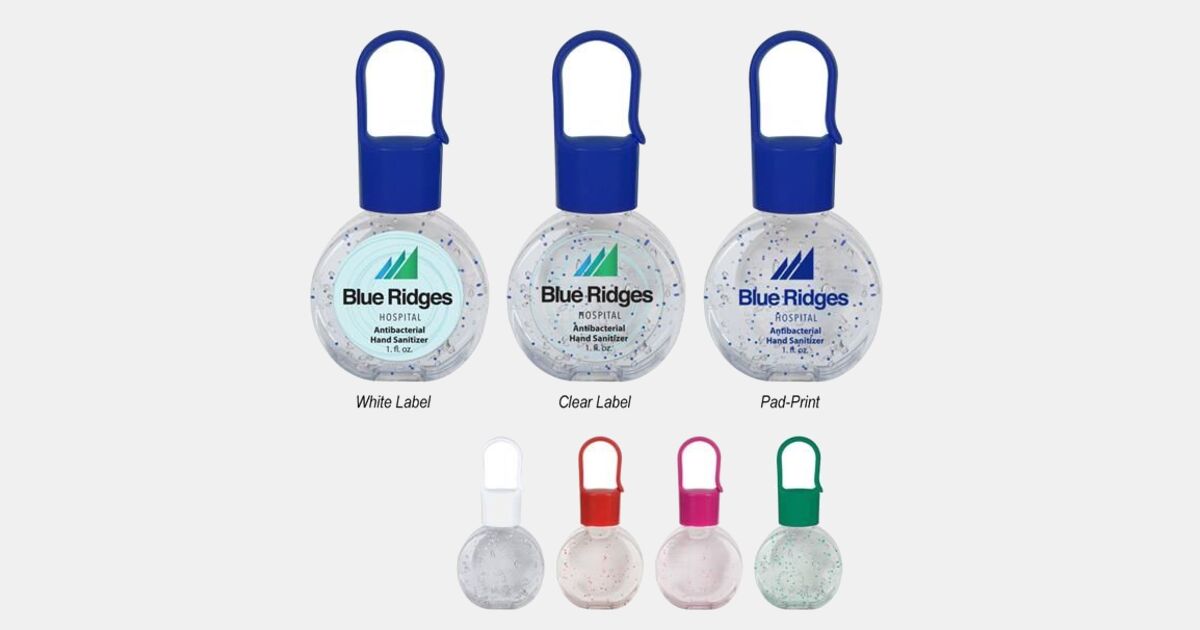1 Oz Hand Sanitizer With Color Moisture Beads with your logo ...