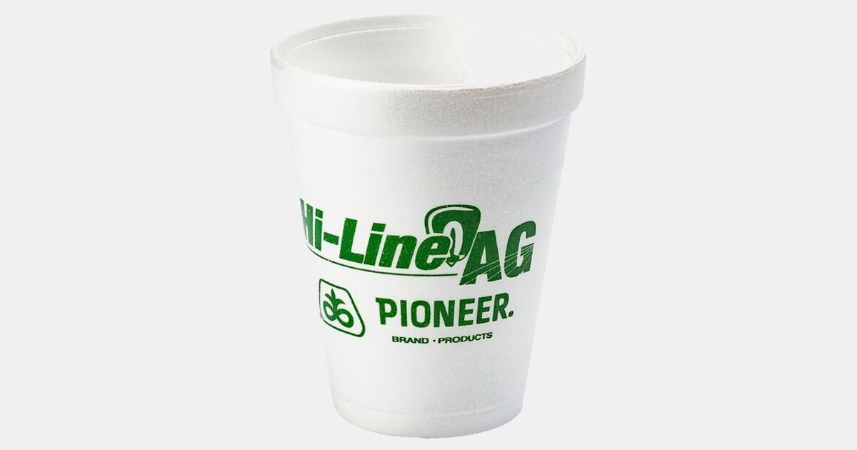 USA Made 10 Oz Foam Cup with your logo | MiniThrowBalls.com