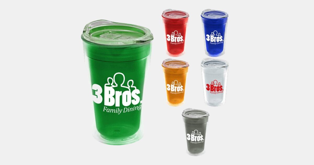 USA Made 14 Oz Transparent Tumbler with your logo | MiniThrowBalls.com