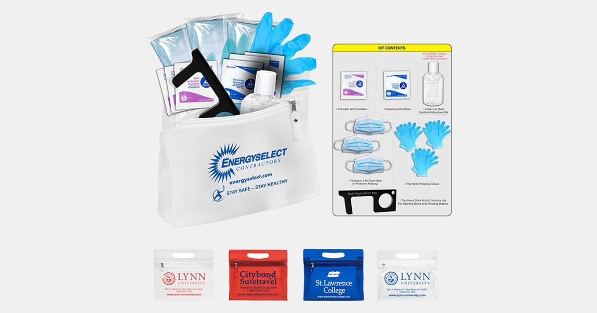 14 Piece "Work School-Travel" Kit Inserted Into Zipper Pouch with your ...