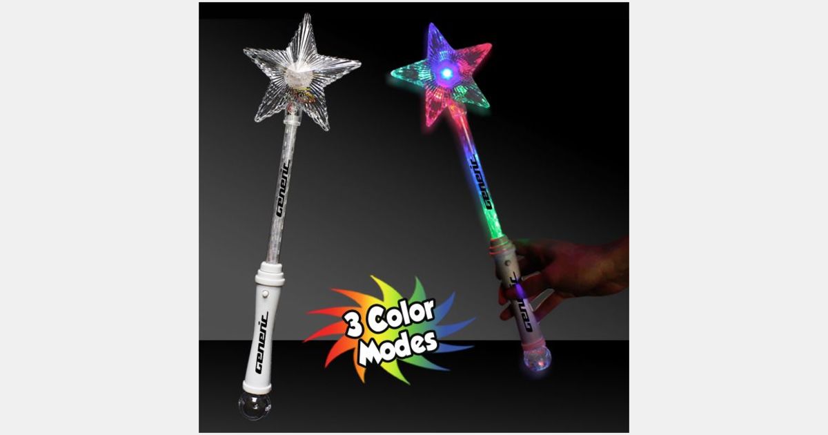 Magic Light Up Wand with your logo | MiniThrowBalls.com