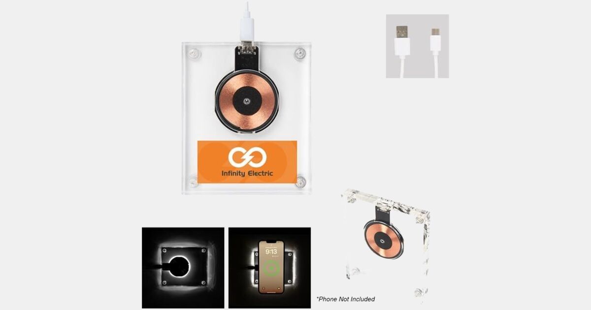 15W Acrylic Light Up Wireless Charger with your logo | MiniThrowBalls.com