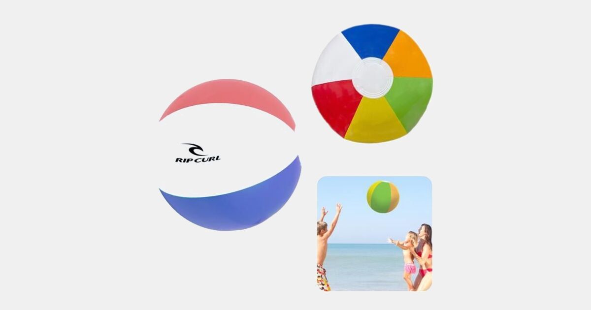 16" Multi Beach Ball with your logo | MiniThrowBalls.com