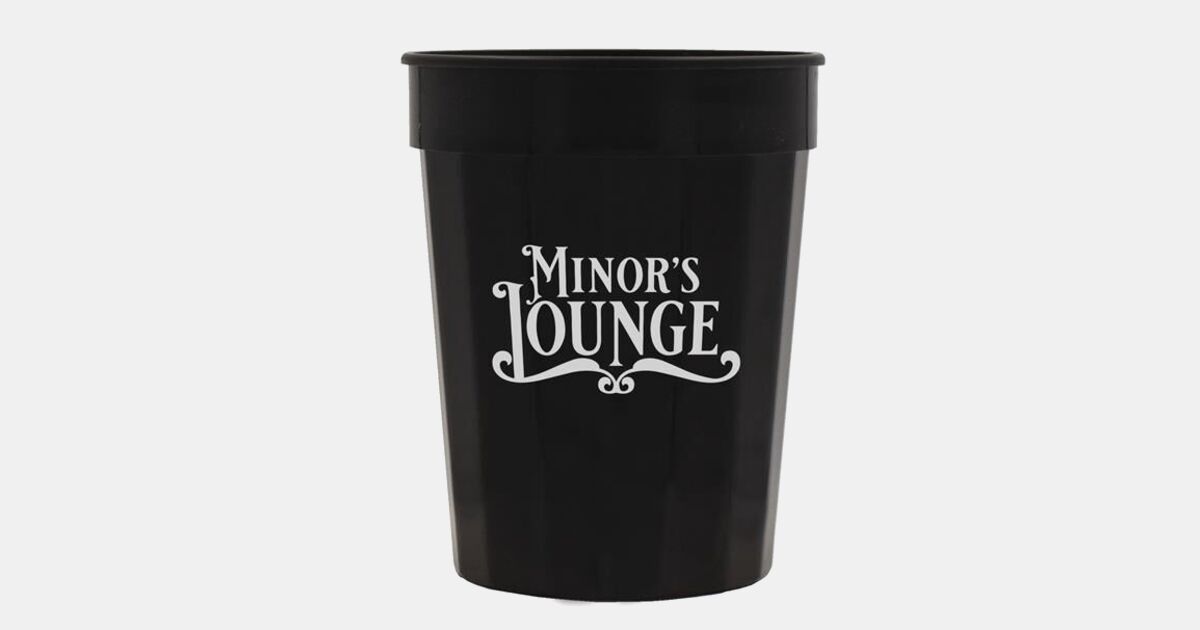 USA Made 16 Oz Fluted Stadium Cup with your logo | MiniThrowBalls.com