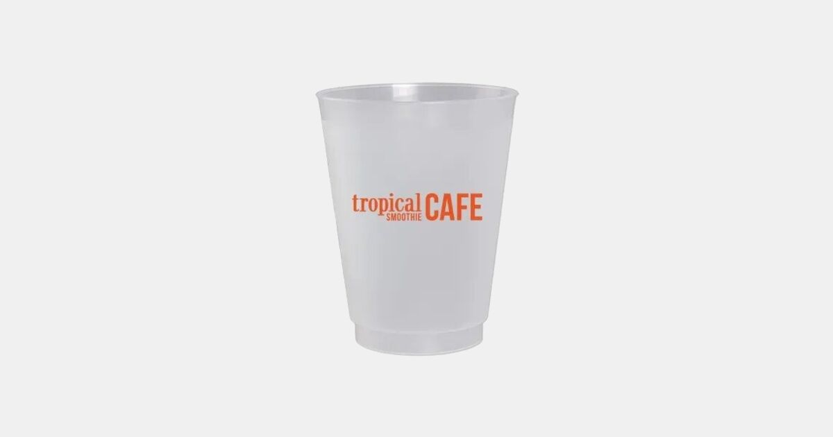 USA Made 16 Oz. Frost Flex Cup with your logo | MiniThrowBalls.com