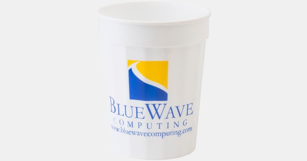 USA Made 17 Oz Fluted Stadium Plastic Cup with your logo ...
