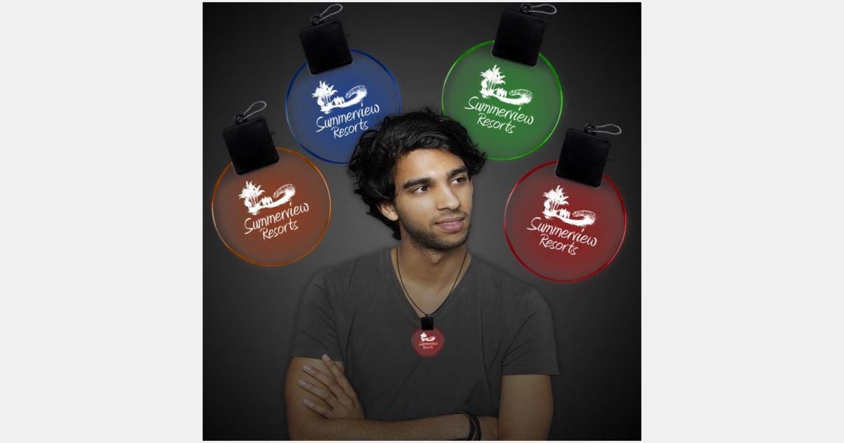 2 1/2" Light-Up LED Glow Medallion with your logo | MiniThrowBalls.com