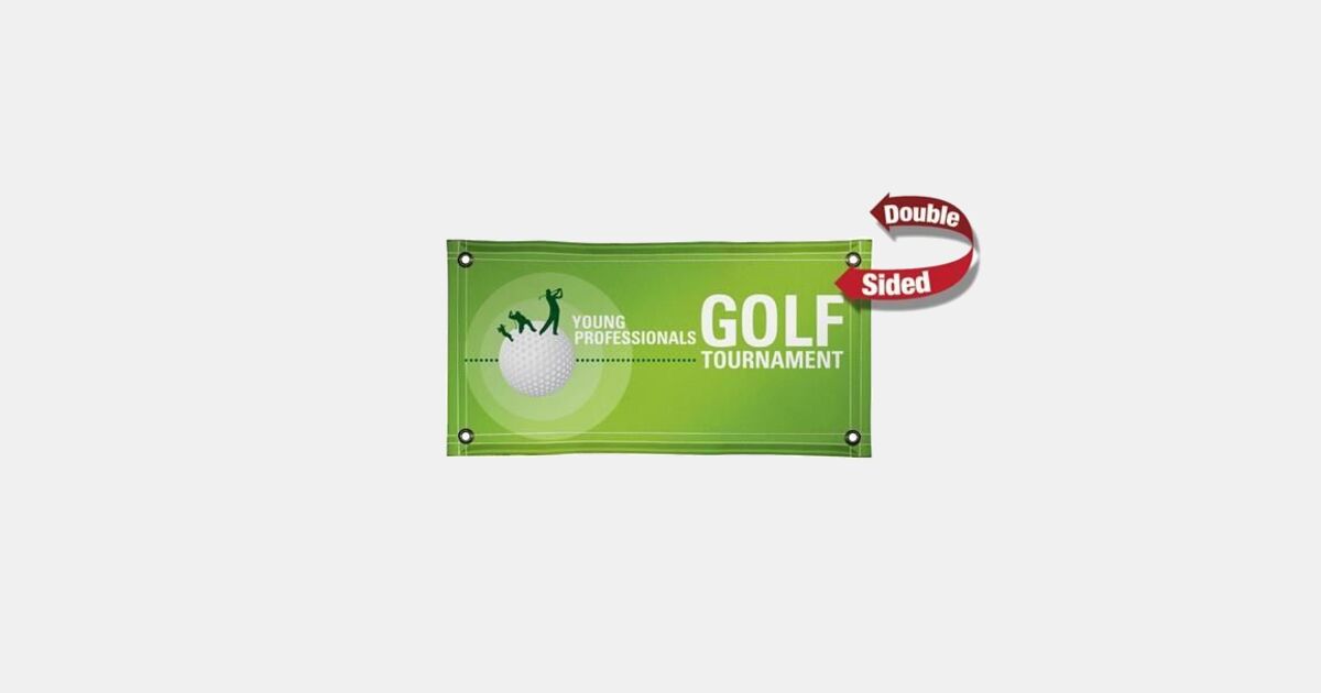 Vinyl Banner Double-Sided 2' x 4' 18 Oz with your logo | MiniThrowBalls.com