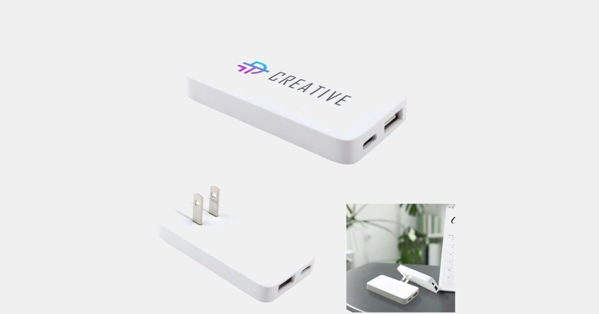 20W Slim Wall Charger with your logo | MiniThrowBalls.com