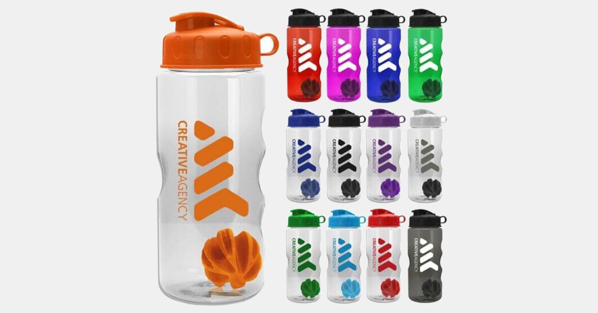 USA Made 22 Oz Mini Shaker Bottle With Flip Lid with your logo ...