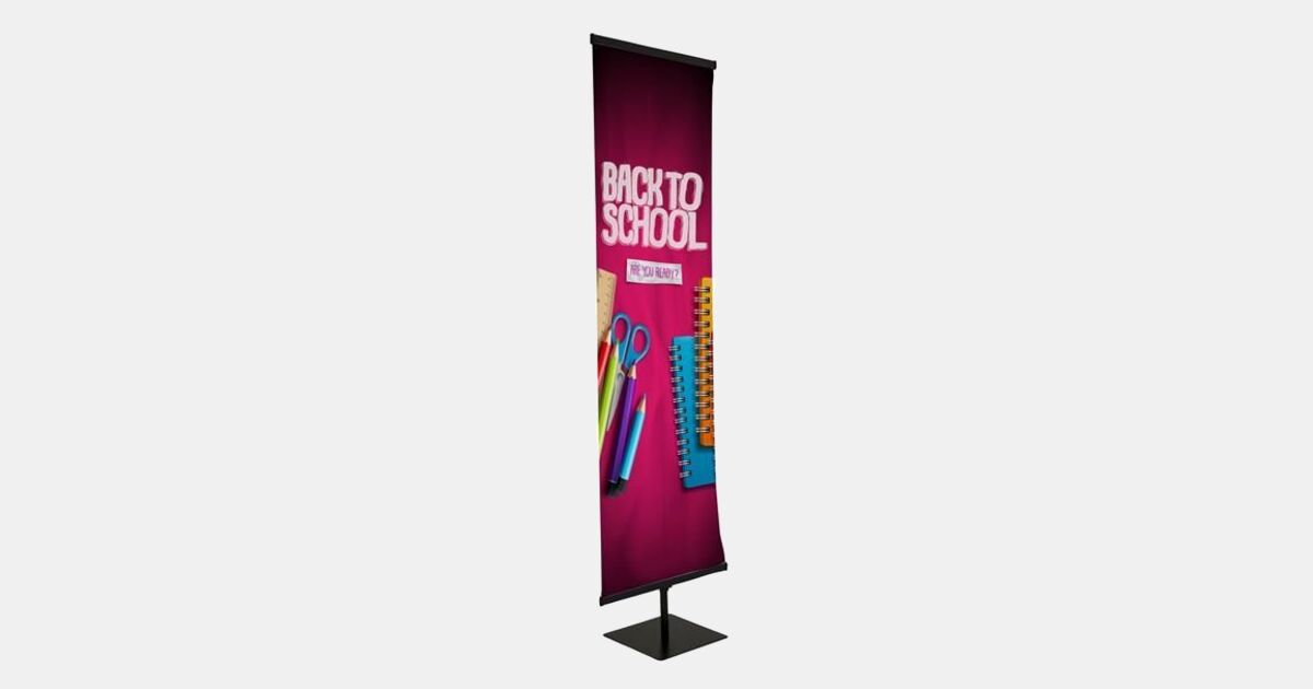 24" Everyday Snap Rail Banner Display Kit with your logo ...