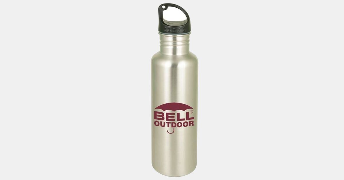 26 Oz Backpacker Stainless Water Bottle Single Wall -Full Color with ...