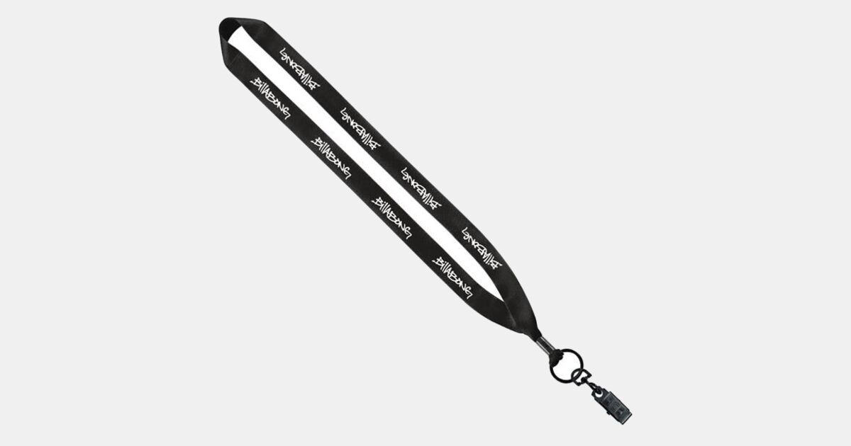 Custom Printed Lanyard with Metal Crimp and Bulldog Clip 3/4 inc with ...