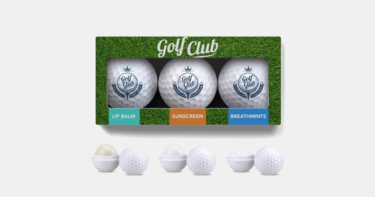 USA Made 3 Pack Golf Ball Lip Balm, Mints & Sunscreen with your logo ...