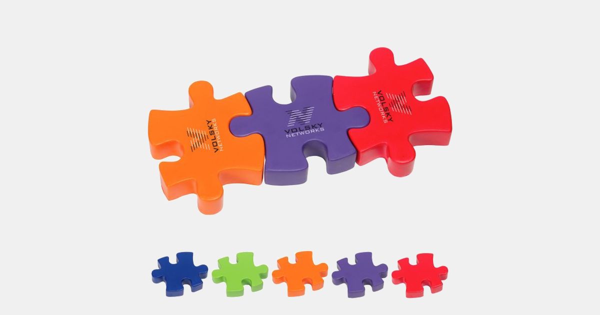 Stress Ball 3-Piece Connecting Puzzle Set | MiniThrowBalls.com