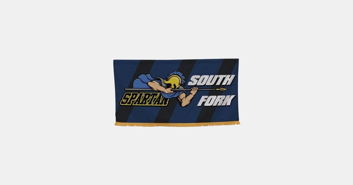 Parade Banner Straight Bottom Graphic &Gold Fringe 3' x 6' with your ...