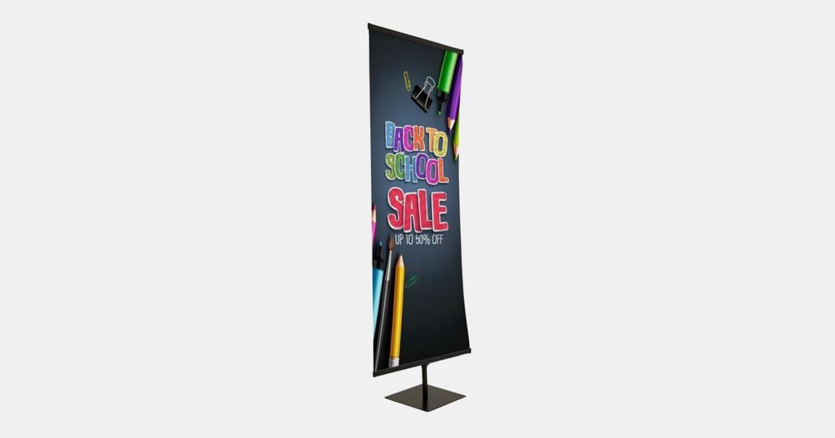 30" Everyday Snap Rail Banner Display Kit with your logo ...