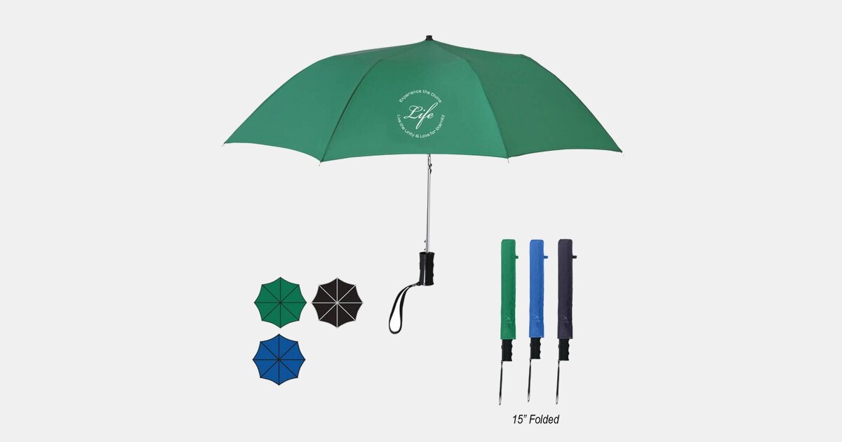 Advertising 36" Arc Telescopic Folding Automatic Umbrella with your ...
