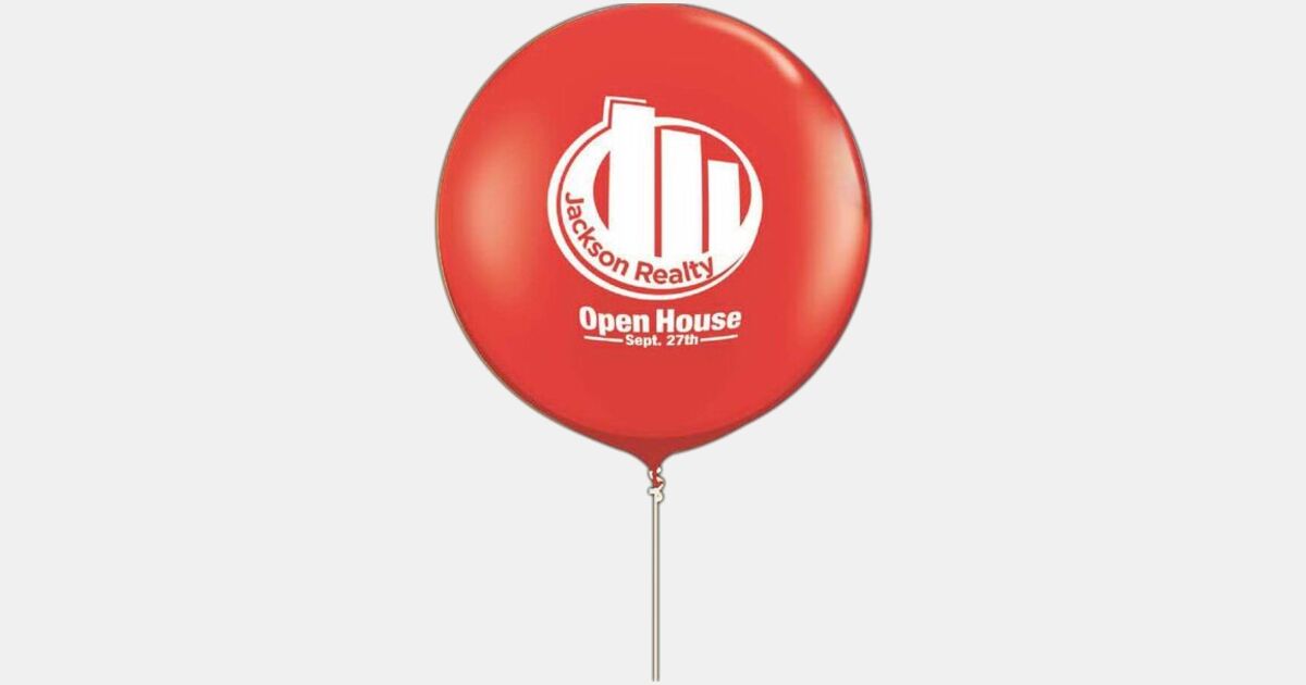 36" Standard Color Giant Latex Balloon with your logo | MiniThrowBalls.com