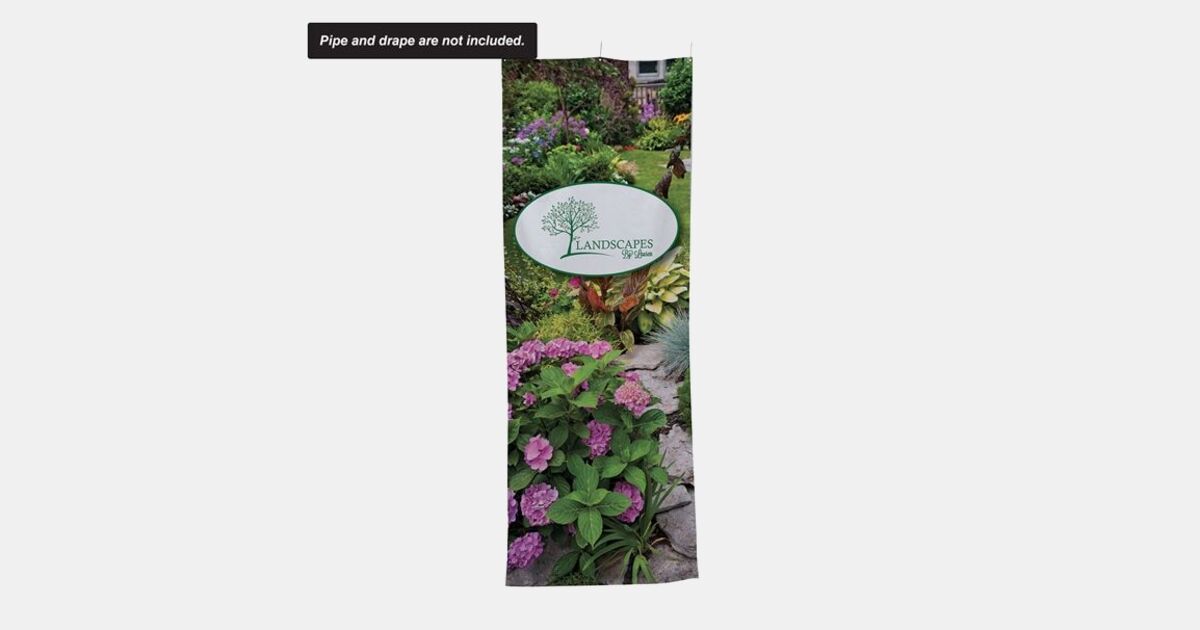 36"W x 96"H Drapery Banner Kit with your logo | MiniThrowBalls.com