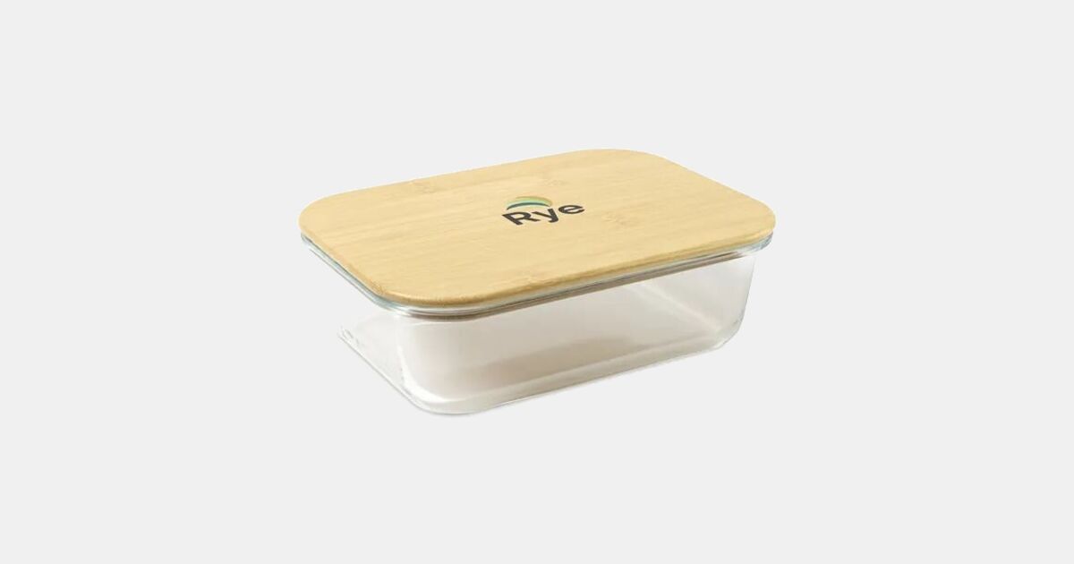 Custom Imprinted 4 Cup Bamboo Storage Container with your logo ...
