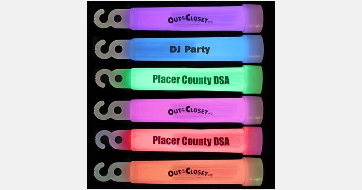 Custom Printed Glow Stick 4 inches with your logo | MiniThrowBalls.com
