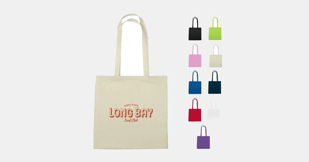Custom Printed Cotton Tote Bag 4 oz with your logo | MiniThrowBalls.com