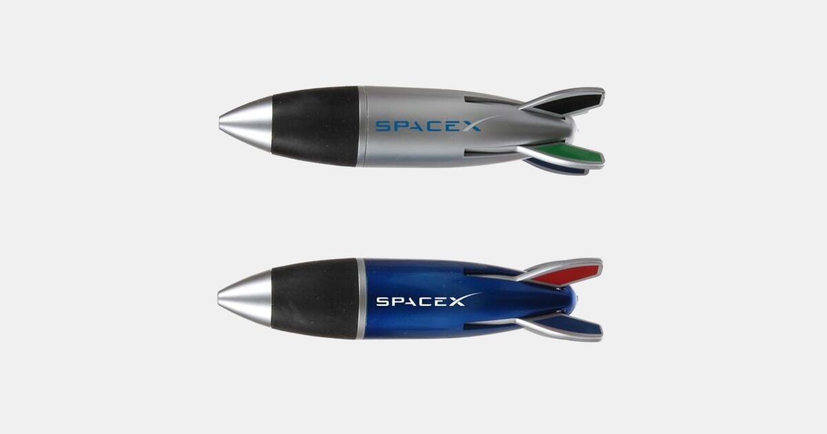 4 Color Rocket Pen with your logo | MiniThrowBalls.com