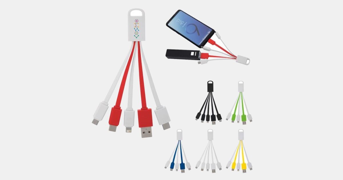 6-In-1 Cosmo Charging Buddy with your logo | MiniThrowBalls.com