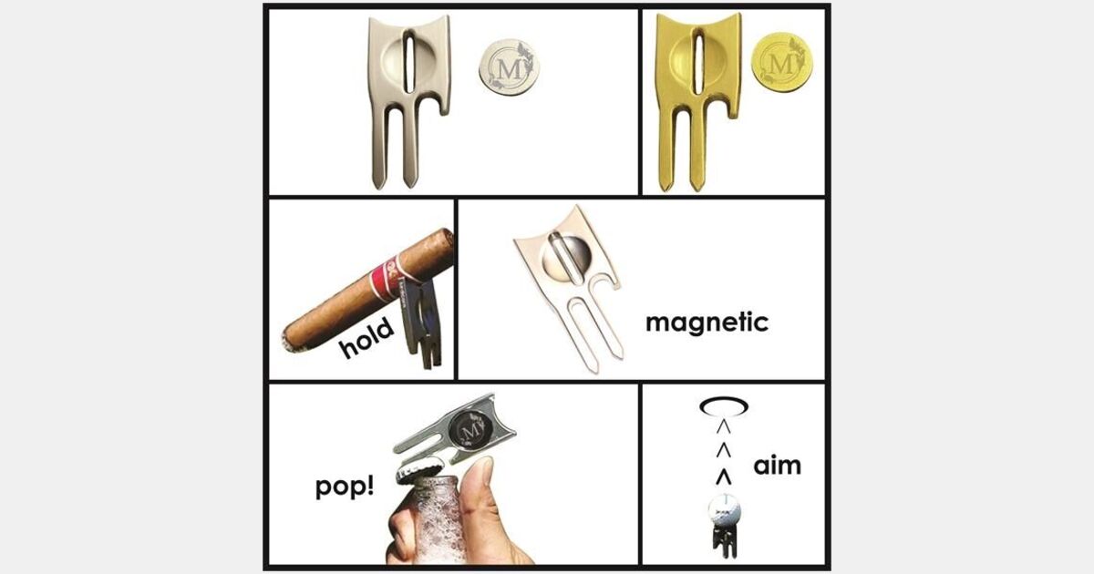 Promotional 7 in 1 Divot Tool with your logo | MiniThrowBalls.com