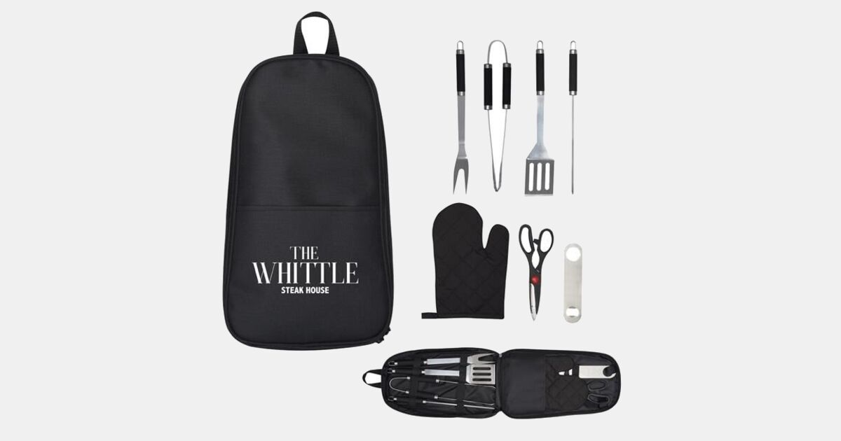 7-Piece Pit Master Bbq Set In Carrying Case with your logo ...