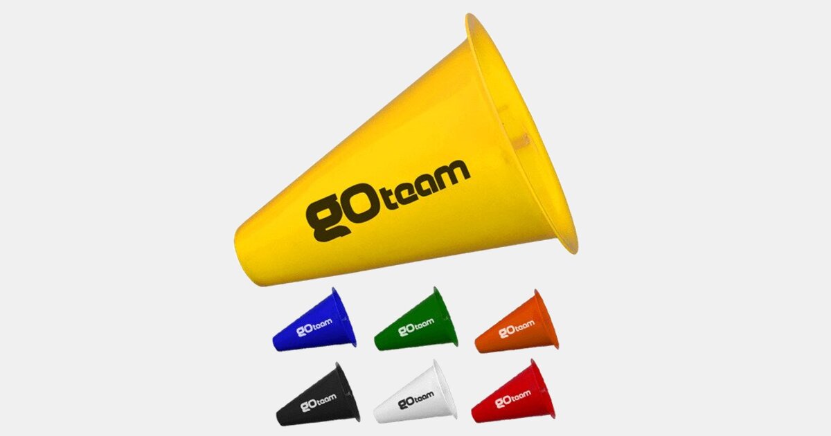 USA Made 8" Megaphone with your logo | MiniThrowBalls.com