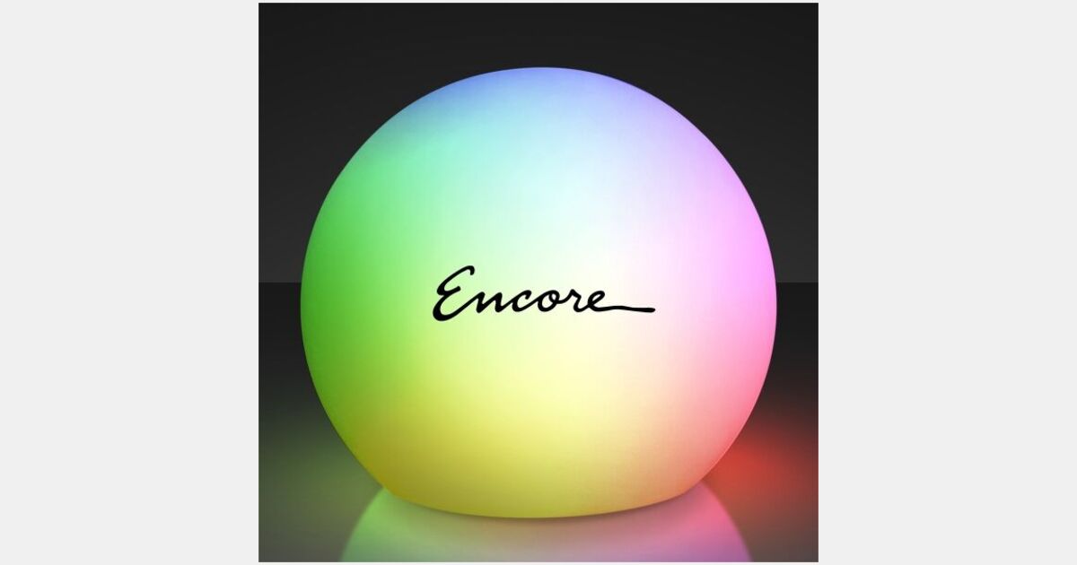 8" LED Orb Deco Ball Centerpiece Lights with your logo | MiniThrowBalls.com