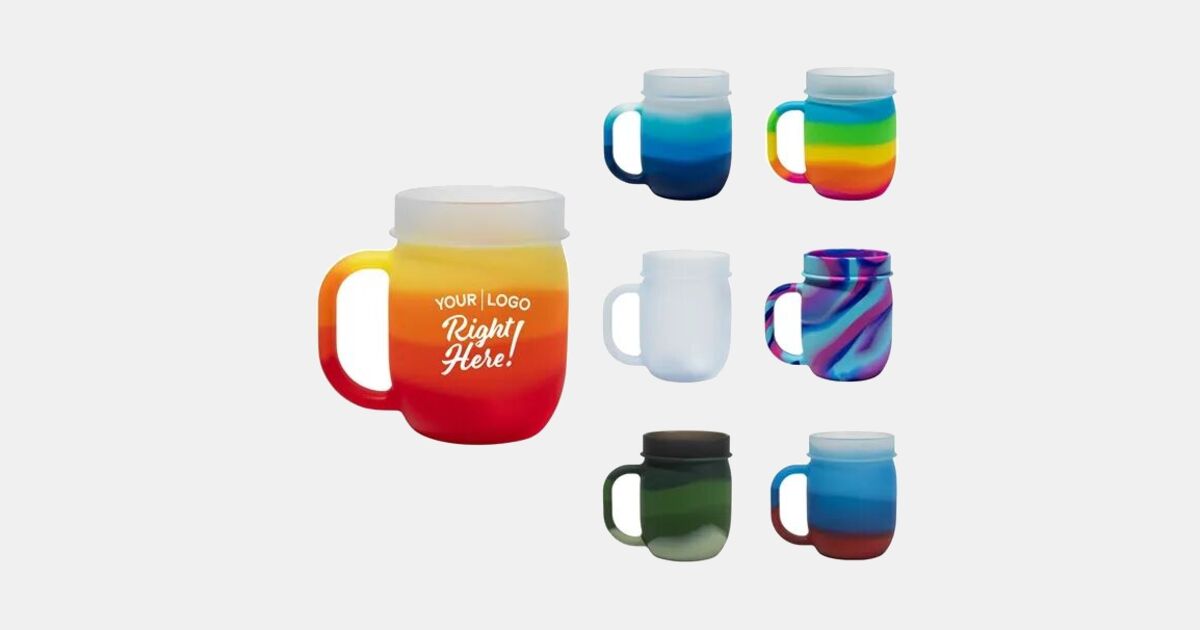 Custom Printed Silicone Barrel Glass 25 oz with your logo ...