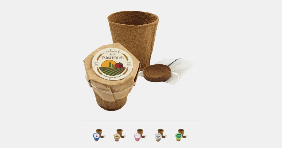 Custom Imprinted Growables Planter with your logo | MiniThrowBalls.com