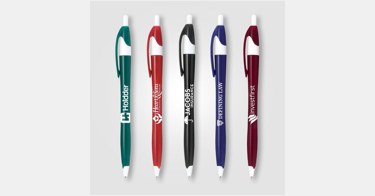 Custom Printed Stratus Solids Pen with your logo | MiniThrowBalls.com