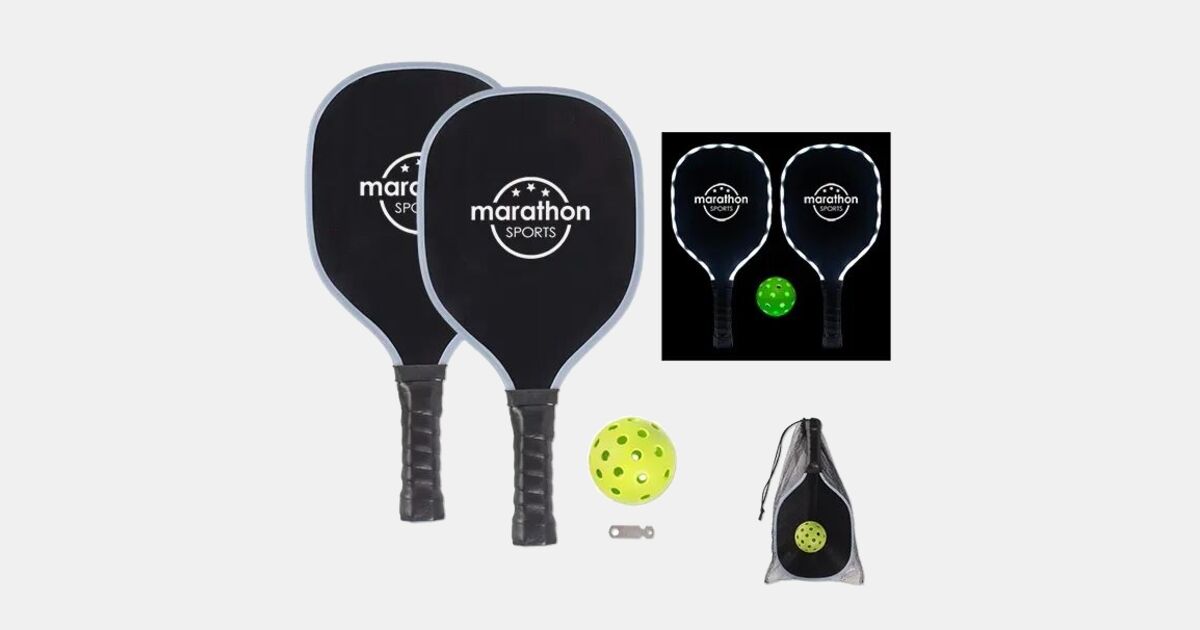 Custom Printed LED Pickleball Set and Glow in the Dark Ball with your ...