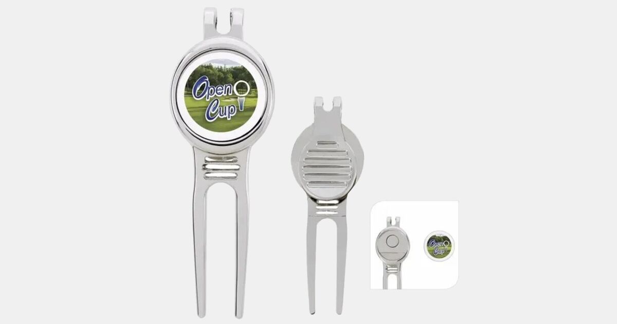 Custom Printed Golfers Divot Tool with Ball Marker with your logo ...