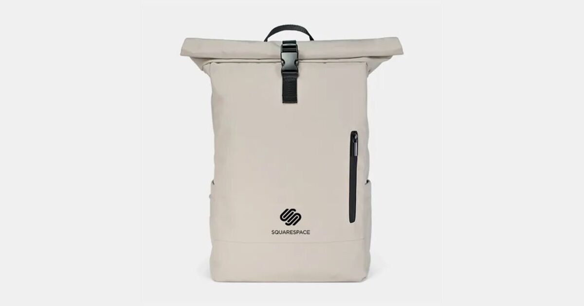Custom Printed Malibu Roll Top Laptop Backpack with your logo ...