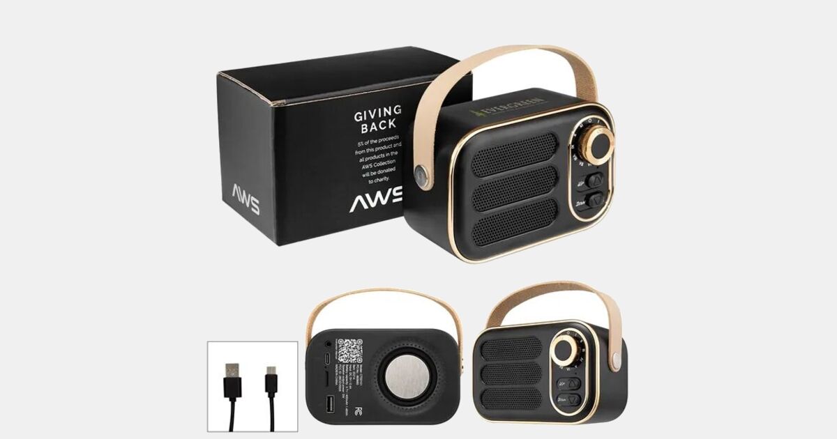 Custom Printed AWS Retro Boom FM Radio & Wireless Speaker with your ...