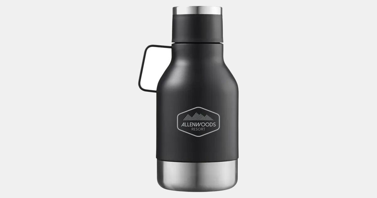 Laser Engraved Dri Duck Rover 32 oz Water Bottle With Pet Bowl with ...