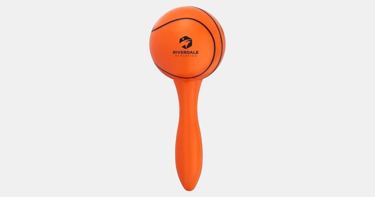 Custom Printed Basketball Maracas with your logo | MiniThrowBalls.com