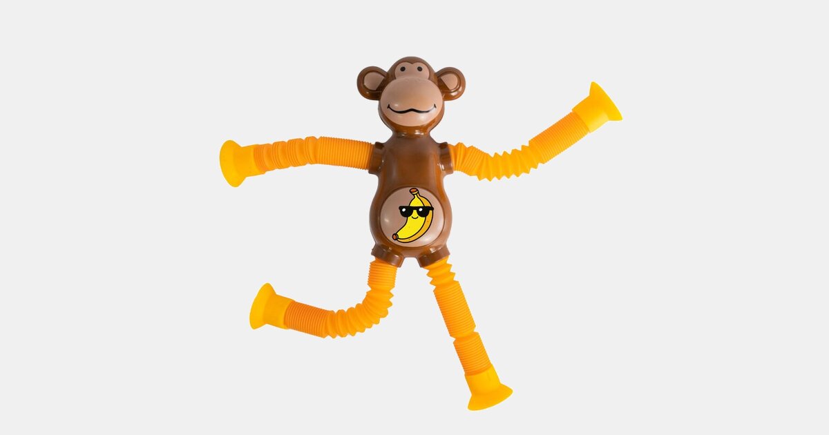 Custom Printed Monkey Bendy Man with your logo | MiniThrowBalls.com
