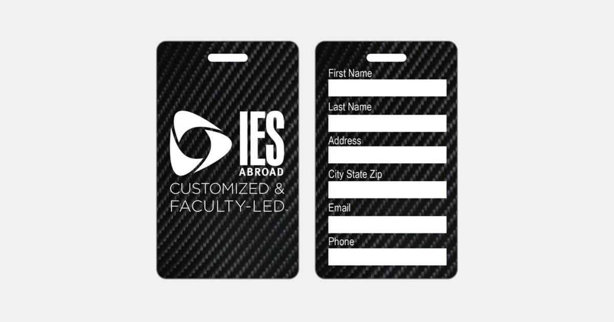 Custom Printed Carbon Fiber Luggage Tags with your logo ...