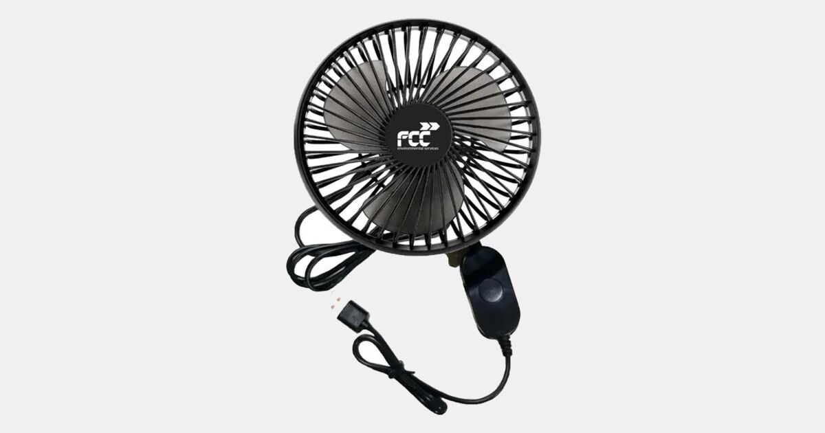 Custom Printed Golf Cart Fan with USB Cable with your logo ...