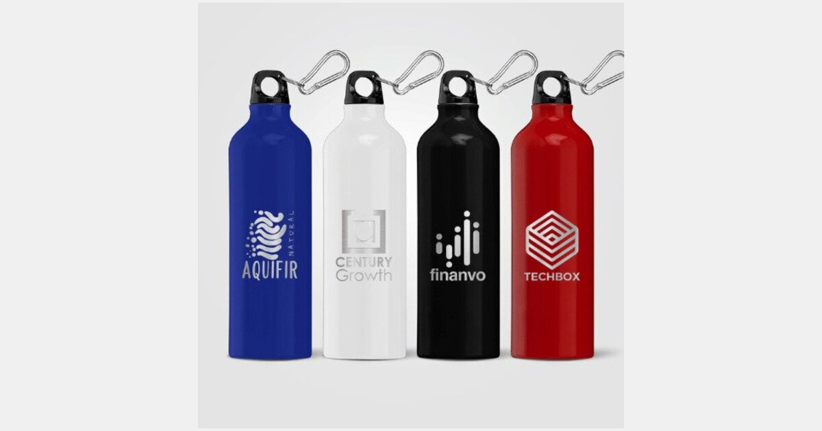 Custom Printed Portland Plus Aluminum Water Bottle 27 oz with your logo ...