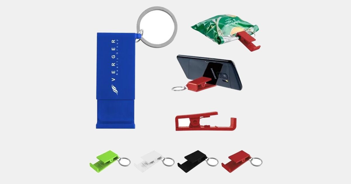 Custom Printed rABS Clip Phone Stand Key Ring with your logo ...