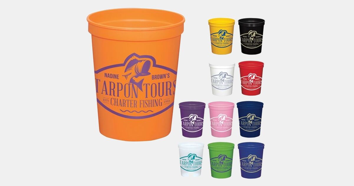 Custom Printed Stadium Cup 16 Oz with your logo | MiniThrowBalls.com