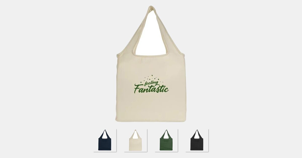 Custom Imprinted Foldable Cotton Tote Bag with your logo ...