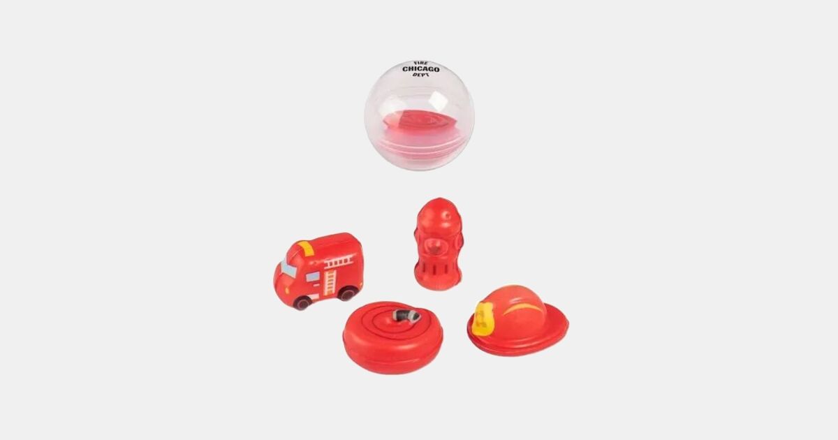 Custom Printed Fire Safety Squishy Set with your logo | MiniThrowBalls.com